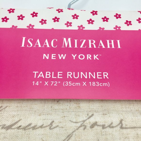 Isaac Mizrahi | Dining | New Isaac Mizrahi Floral Easter Table Runner Bunny Script 4 X 72 ...